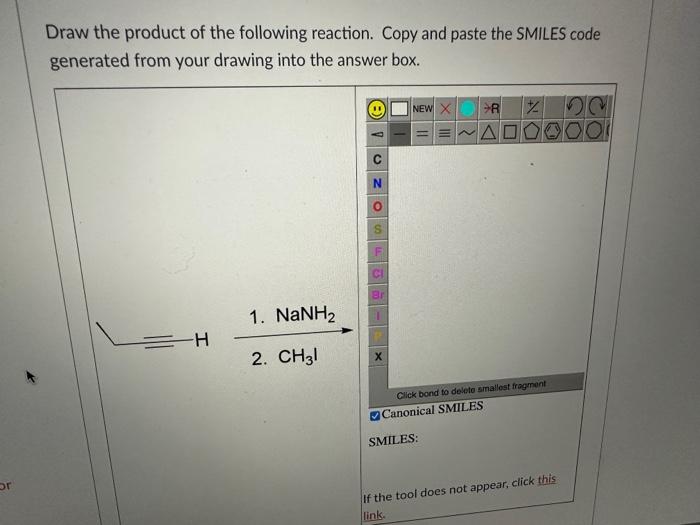 Solved Draw the product of the following reaction. Copy and | Chegg.com