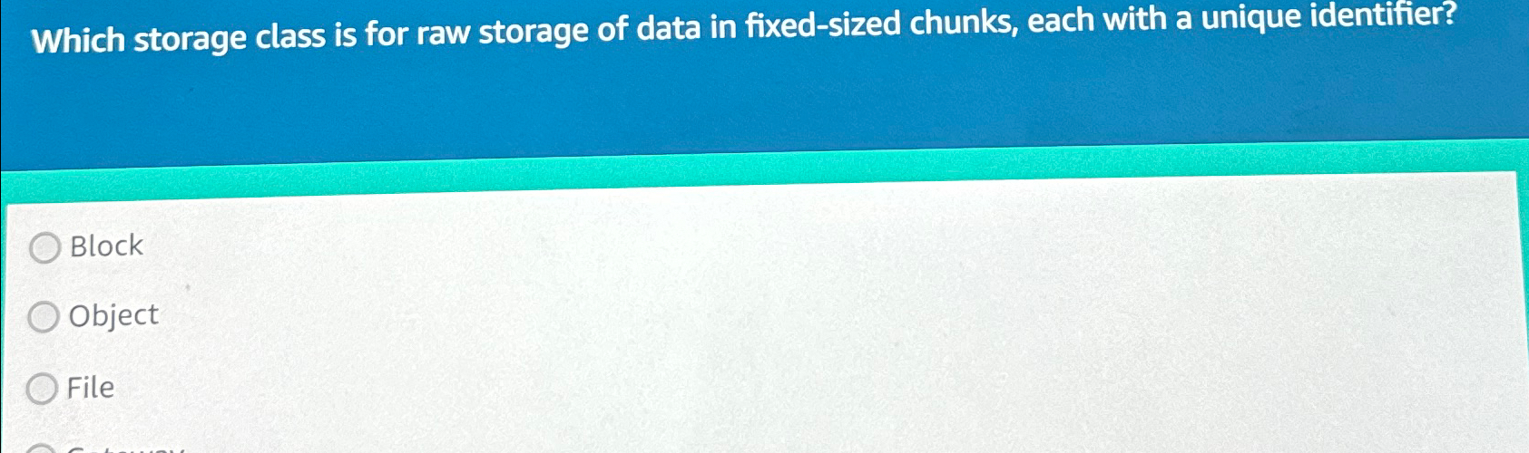 Solved Which storage class is for raw storage of data in | Chegg.com