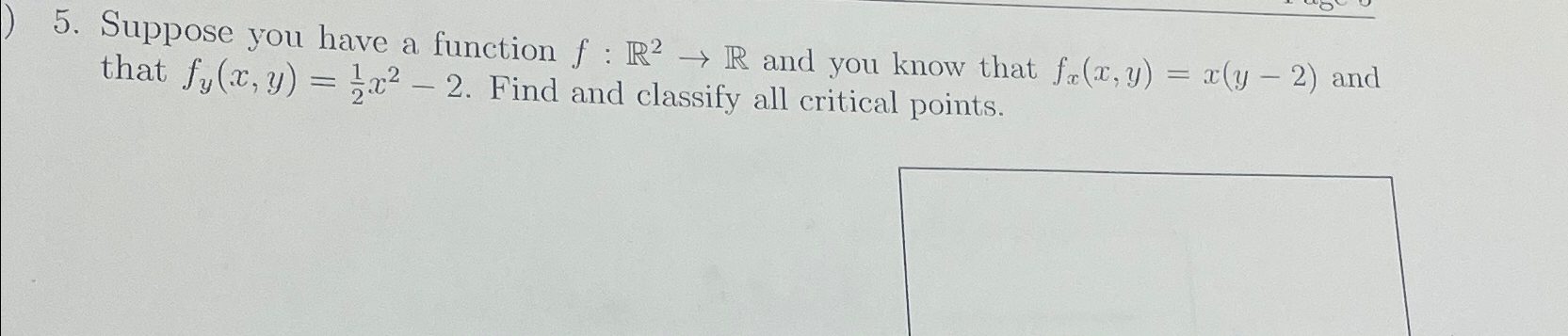 Solved Suppose you have a function f:R2→R ﻿and you know that | Chegg.com
