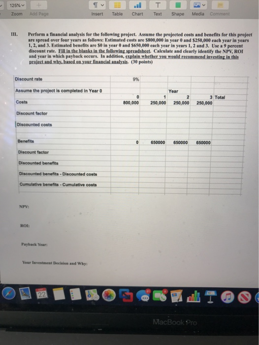 Solved 125% + T Text Zoom Add Page Insert Table Chart Shape | Chegg.com