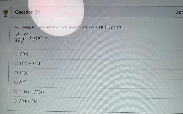Solved According to the Fundamental Theorem of Calculus | Chegg.com