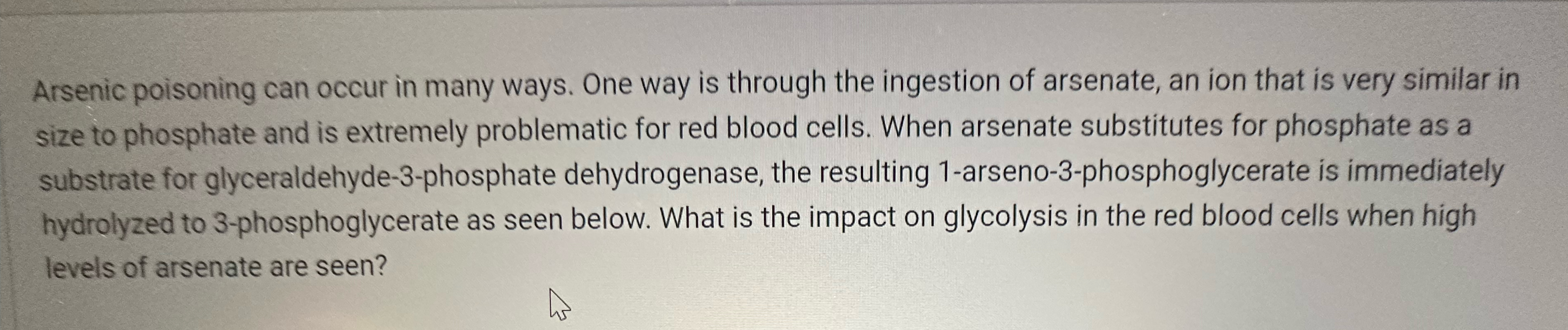 Solved Arsenic poisoning can occur in many ways. One way is | Chegg.com