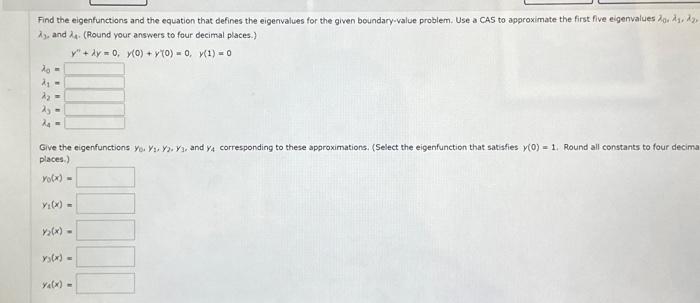 Solved Find the eigenfunctions and the equation that defines | Chegg.com