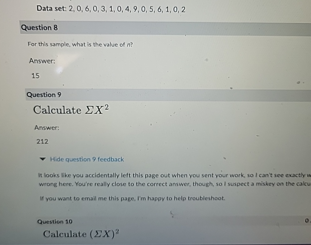 Solved Data set: 2,0,6,0,3,1,0,4,9,0,5,6,1,0,2Question 8For | Chegg.com