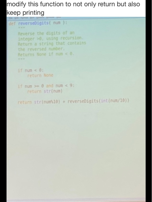 Solved Imodify this function to not only return but also | Chegg.com