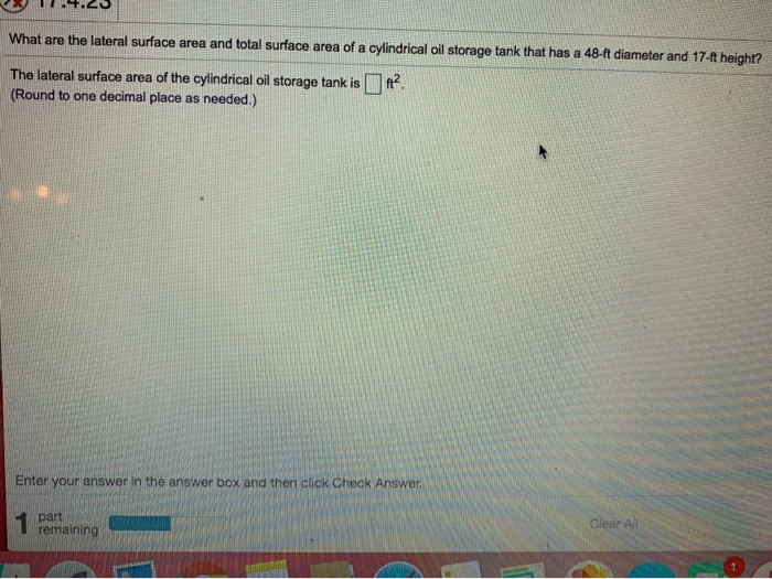 Solved What are the lateral surface area and total surface | Chegg.com