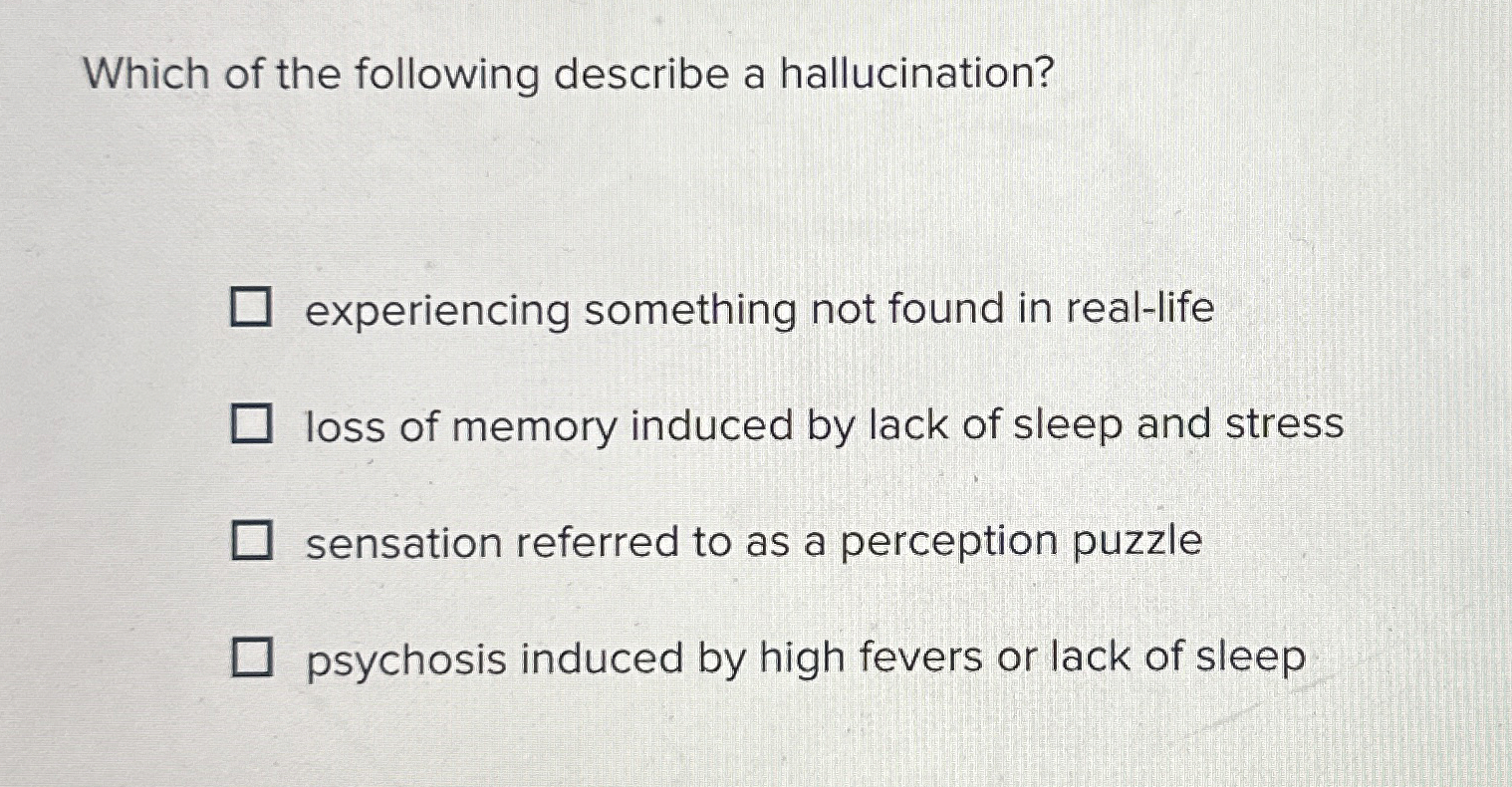Solved Which of the following describe a | Chegg.com