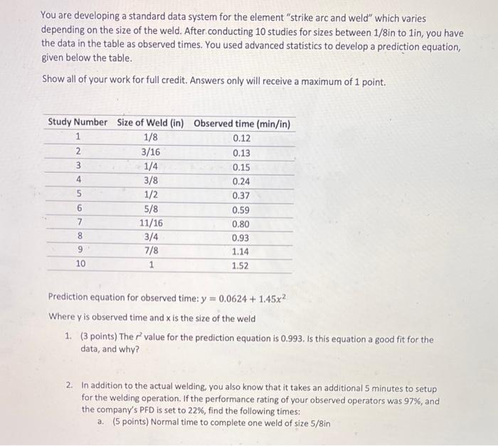 Solved You are developing a standard data system for the | Chegg.com