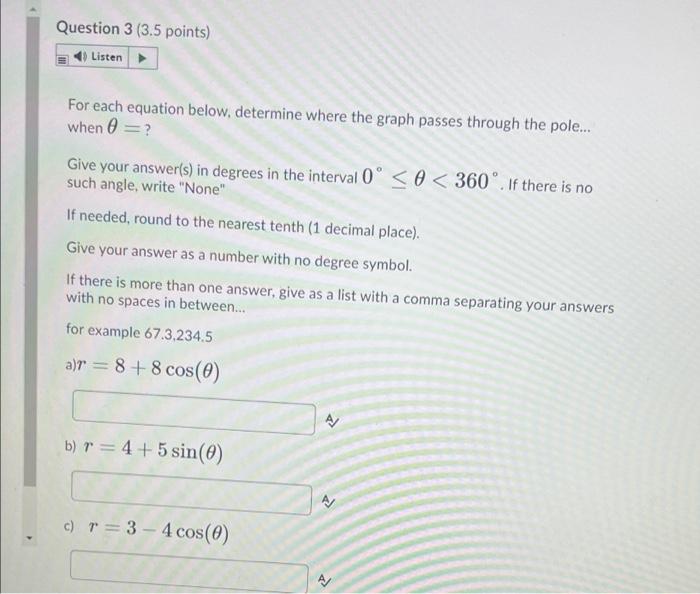 Solved Question 1 (3.5 points) 4Listen Given that u = 8i – | Chegg.com