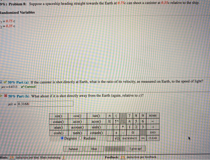 Solved 9 Problem 8 Suppose A Spaceship Heading Straight