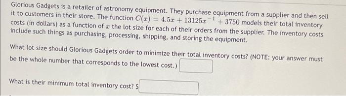 Solved For the given cost function C(3) = 78400 + 400x + c | Chegg.com
