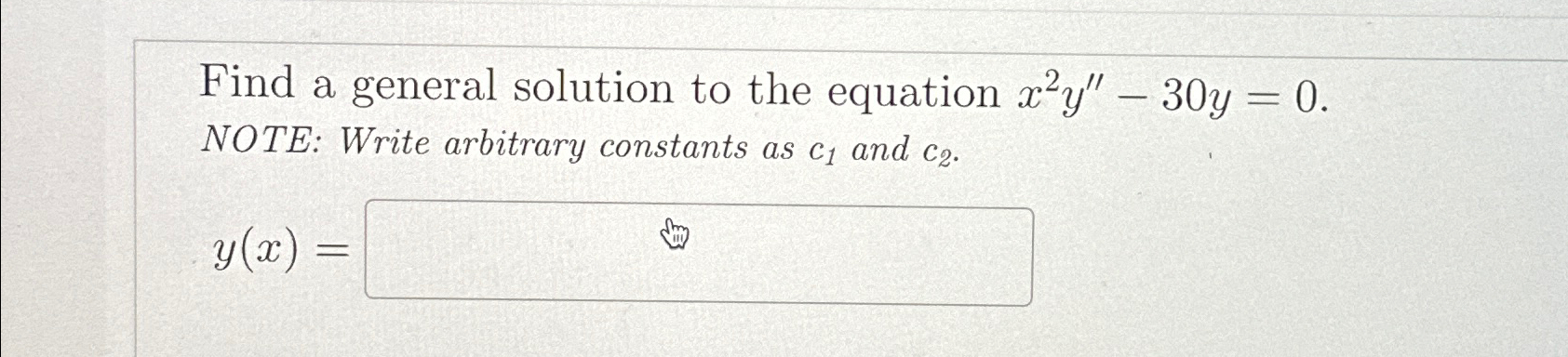 Solved Find a general solution to the equation | Chegg.com