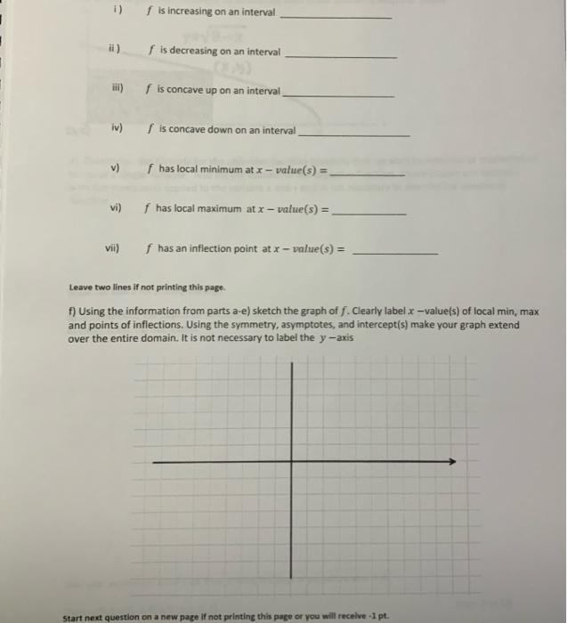 Solved #5. analyze the graph of the function by answering | Chegg.com