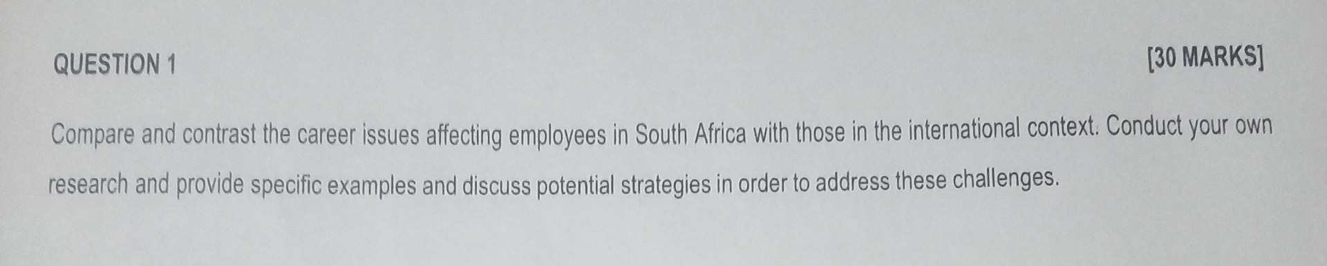 Solved QUESTION 1[30 ﻿MARKS]Compare and contrast the career | Chegg.com
