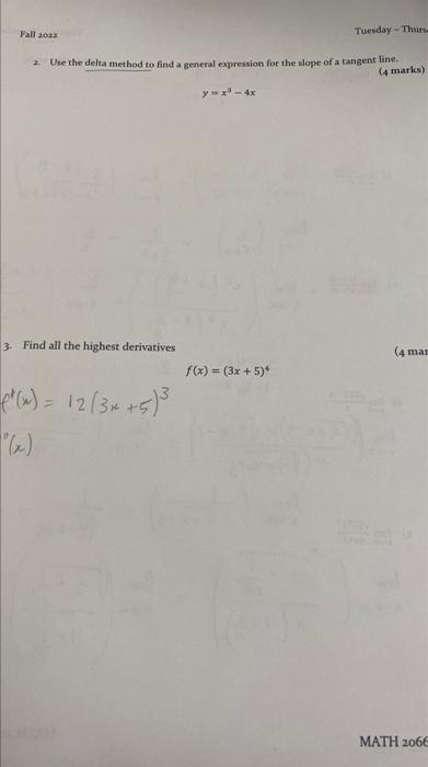 Solved 2. Use the delta method to find a general expression | Chegg.com