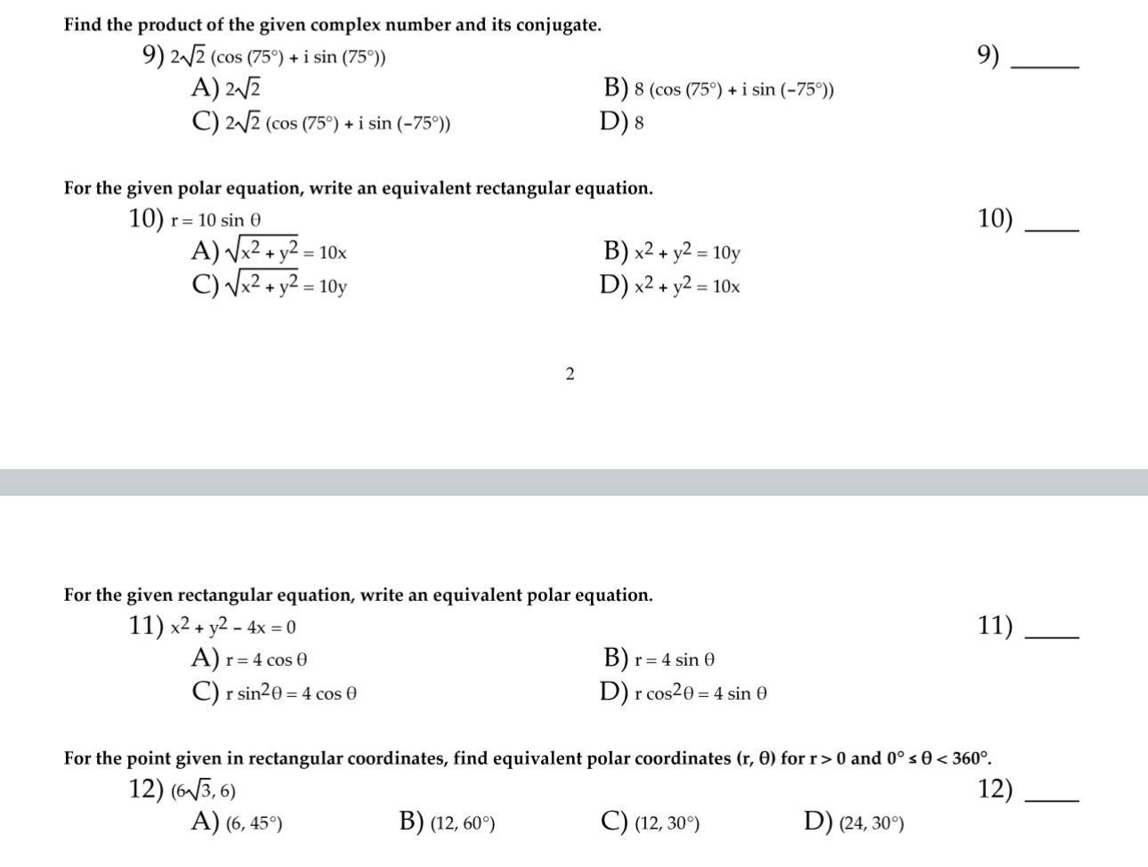 Solved Find the product of the given complex number and its | Chegg.com