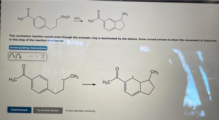 Solved This cyclization reaction occurs even though the | Chegg.com