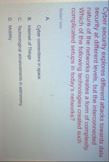 Solved Cyber security explores different attacks towards | Chegg.com