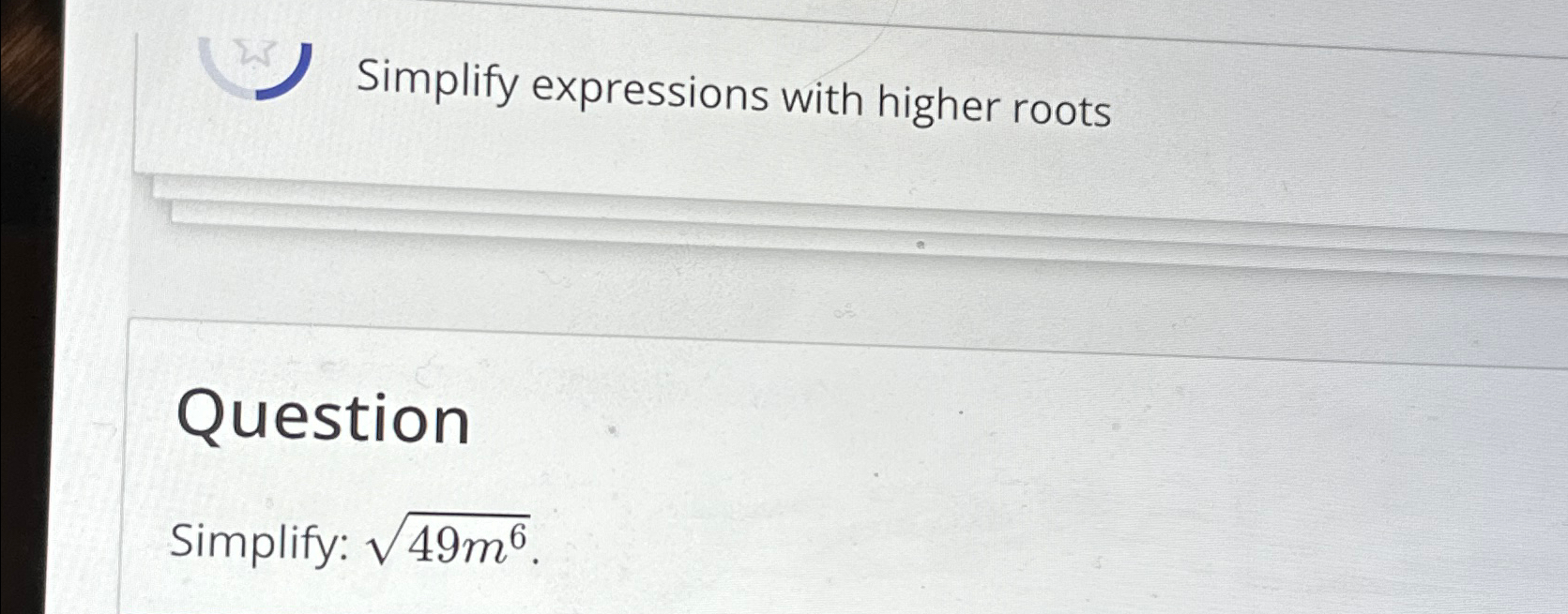 Solved Simplify expressions with higher | Chegg.com