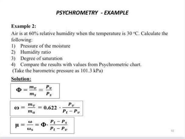 Relative Humidity Example