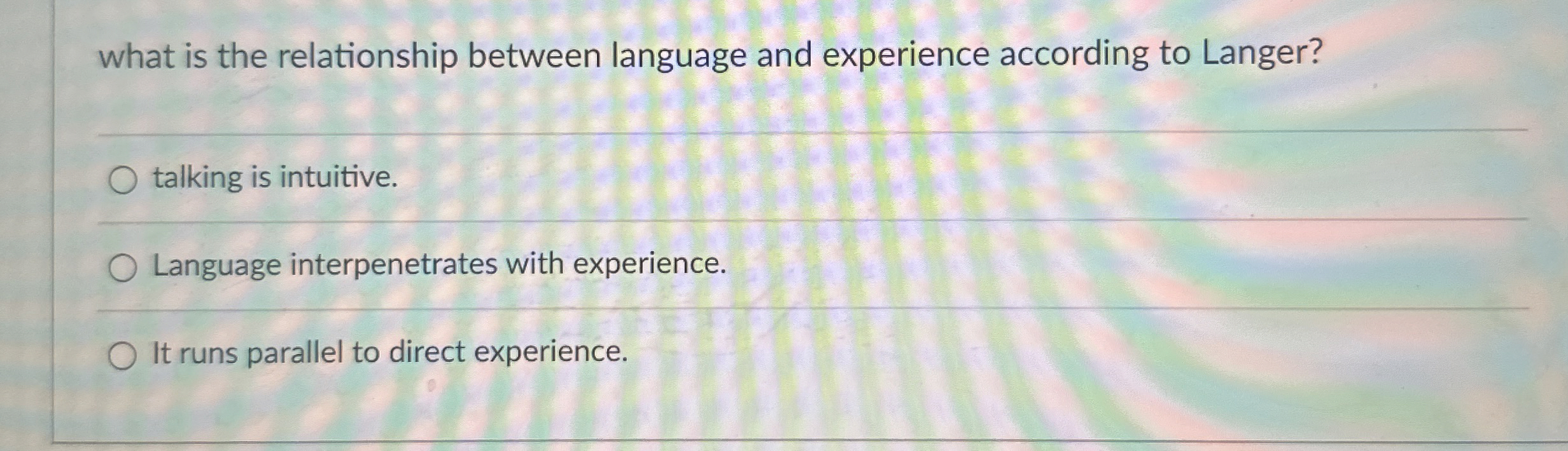 Solved what is the relationship between language and | Chegg.com