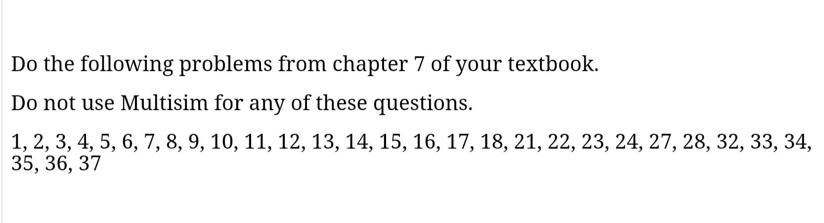 Solved Do the following problems from chapter 7 of your | Chegg.com