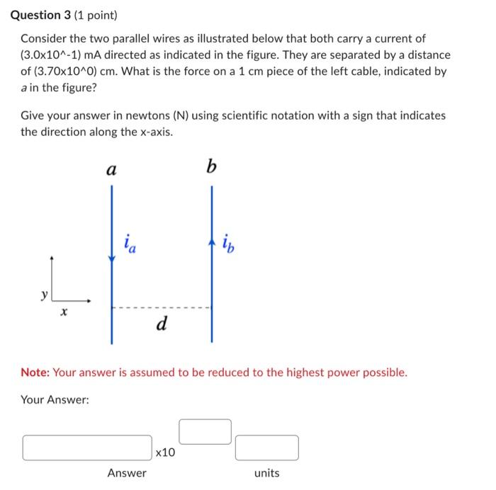Solved Consider the two parallel wires as illustrated below | Chegg.com
