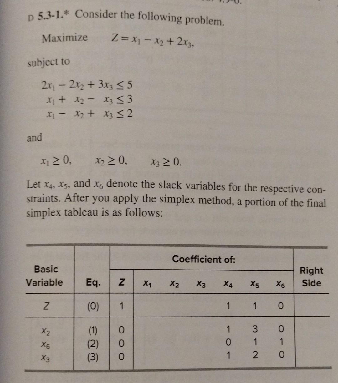 Solved D 5.3-1.* Consider the following problem. Maximize | Chegg.com