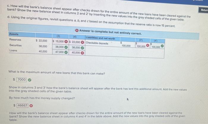 Solved Suppose that Big Bucks Bank has the simplified | Chegg.com