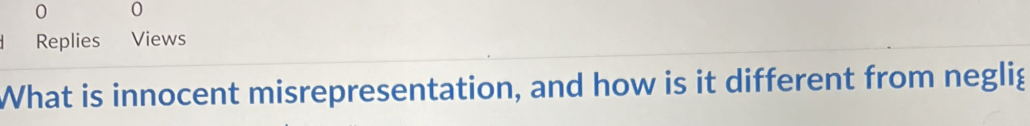 Solved What is innocent misrepresentation, and how is it | Chegg.com