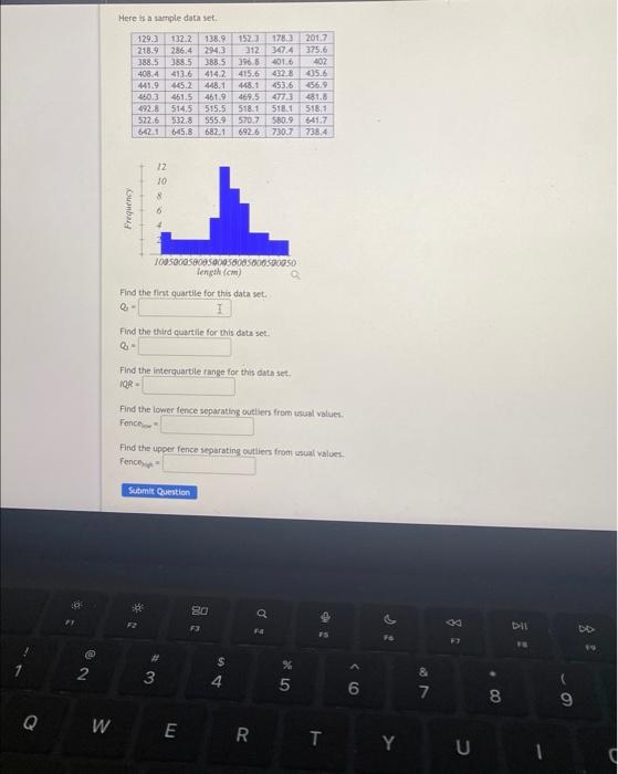 Solved Here is a sample data set. Find the flims quartile | Chegg.com