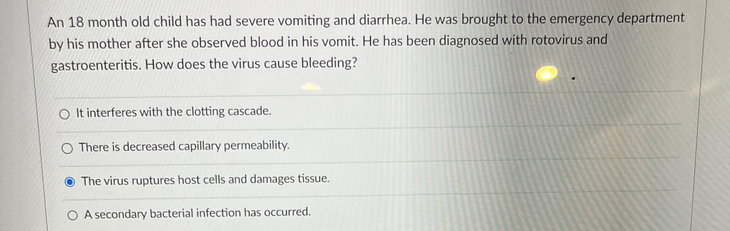 Solved An 18 ﻿month old child has had severe vomiting and | Chegg.com