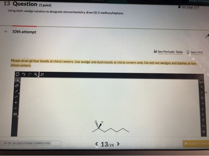 Solved Webslude 13 Question (1 point) Using dash-wedge | Chegg.com