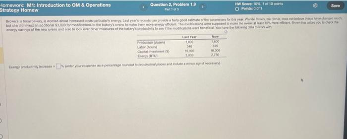 Solved Homework M1: Introduction to OM \& Operations | Chegg.com