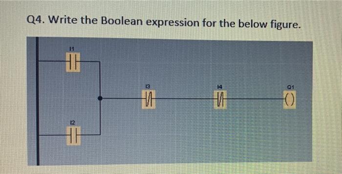 Solved Q4. Write the Boolean expression for the below | Chegg.com