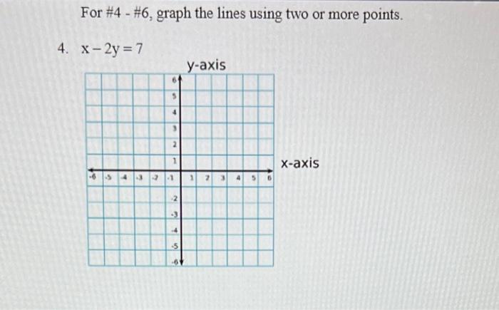 Solved For \#4 - \#6, graph the lines using two or more | Chegg.com