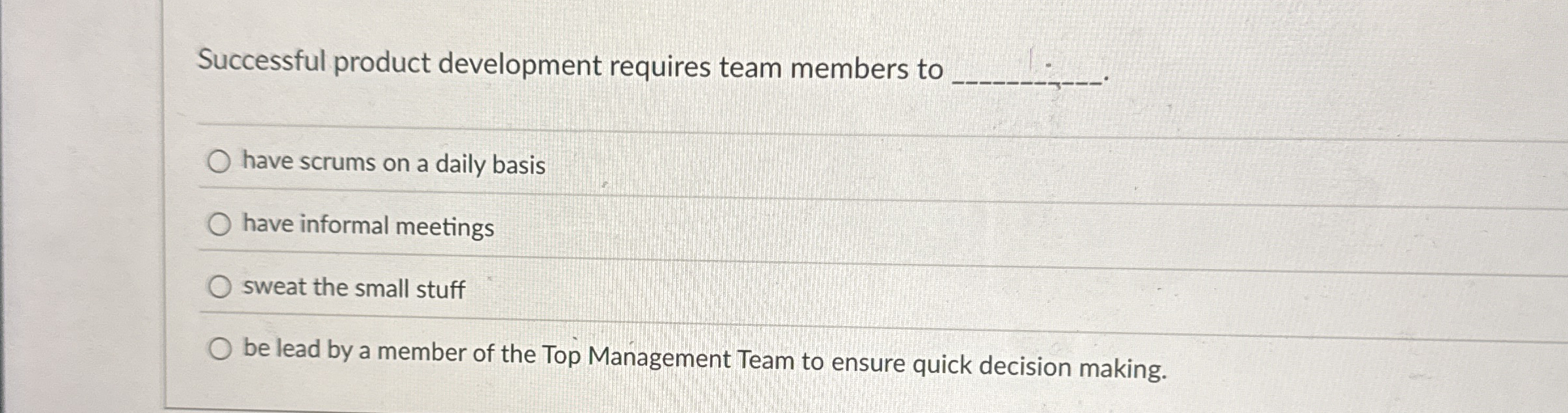 Solved Successful product development requires team members | Chegg.com
