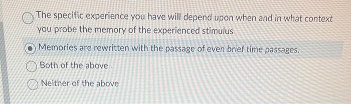Solved The specific experience you have will depend upon | Chegg.com