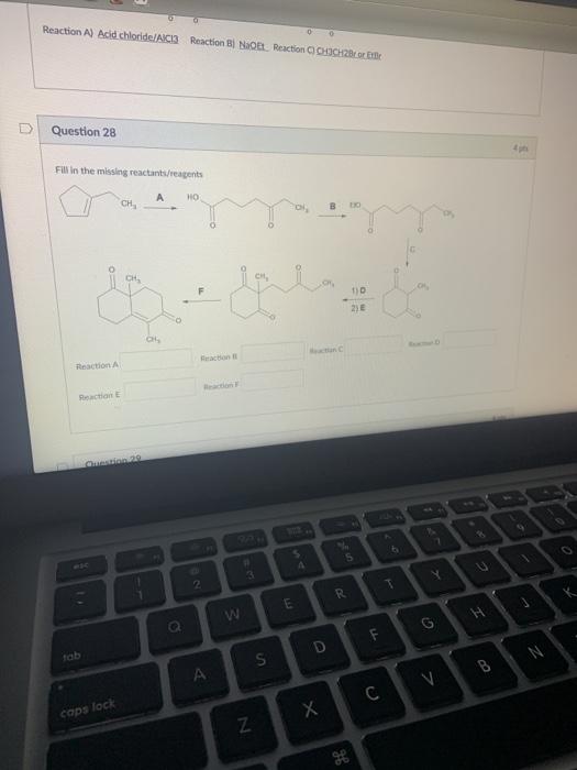 Solved Reaction A) Acid chloride/AICIS Reaction Bl Not | Chegg.com