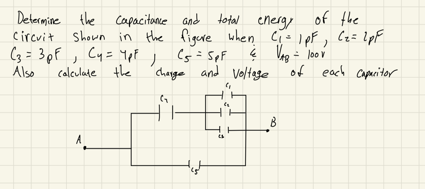 Solved Determine the capacitance and total energy of | Chegg.com