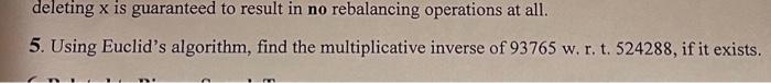 Solved 5. Using Euclid's algorithm, find the multiplicative | Chegg.com