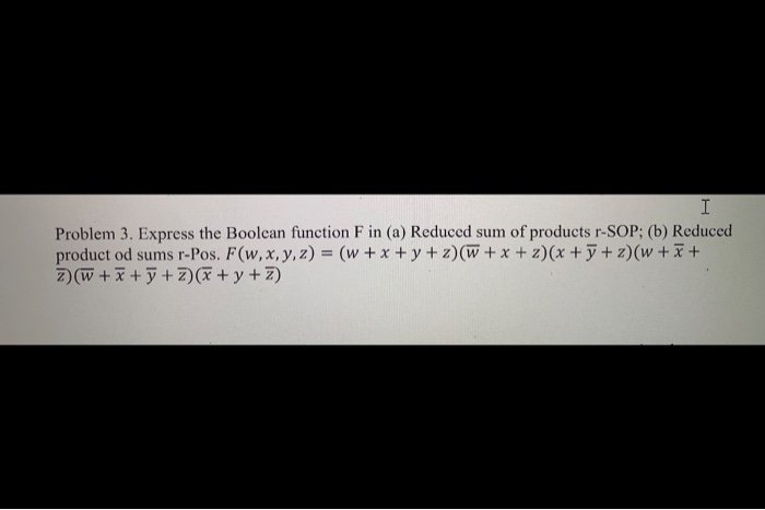 Solved Express the Boolean function F in (a) Reduced sum of | Chegg.com
