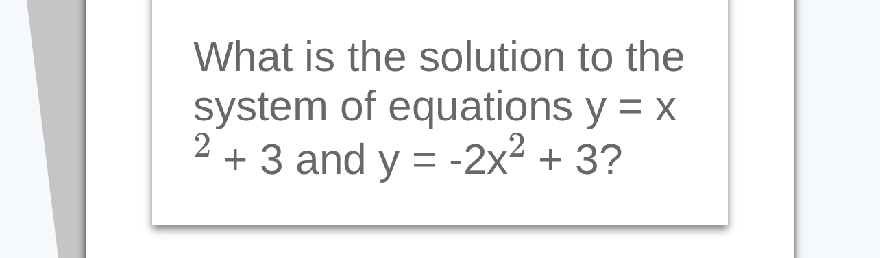 Solved What is the solution to the system of equations | Chegg.com