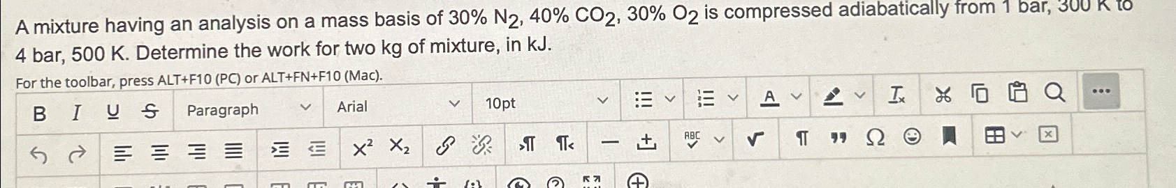 Solved A mixture having an analysis on a mass basis of | Chegg.com