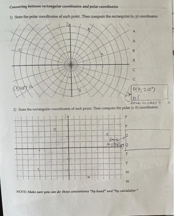 Solved Converting between rectangular coordinates and polar | Chegg.com