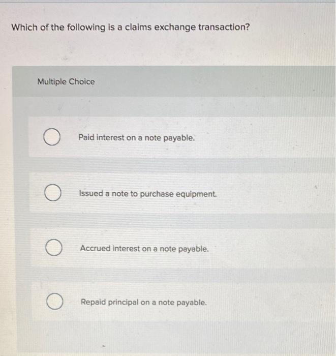 Solved Which of the following is a claims exchange | Chegg.com