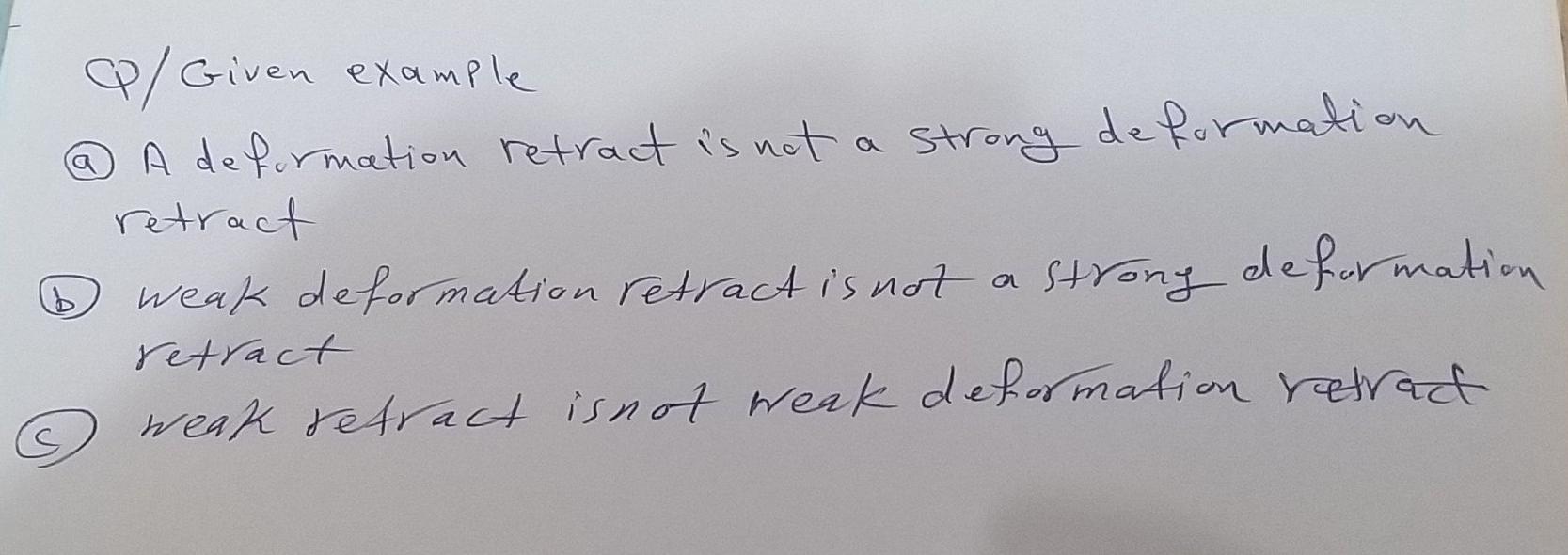 Solved Q/Given example @ A deformation retract is not a | Chegg.com