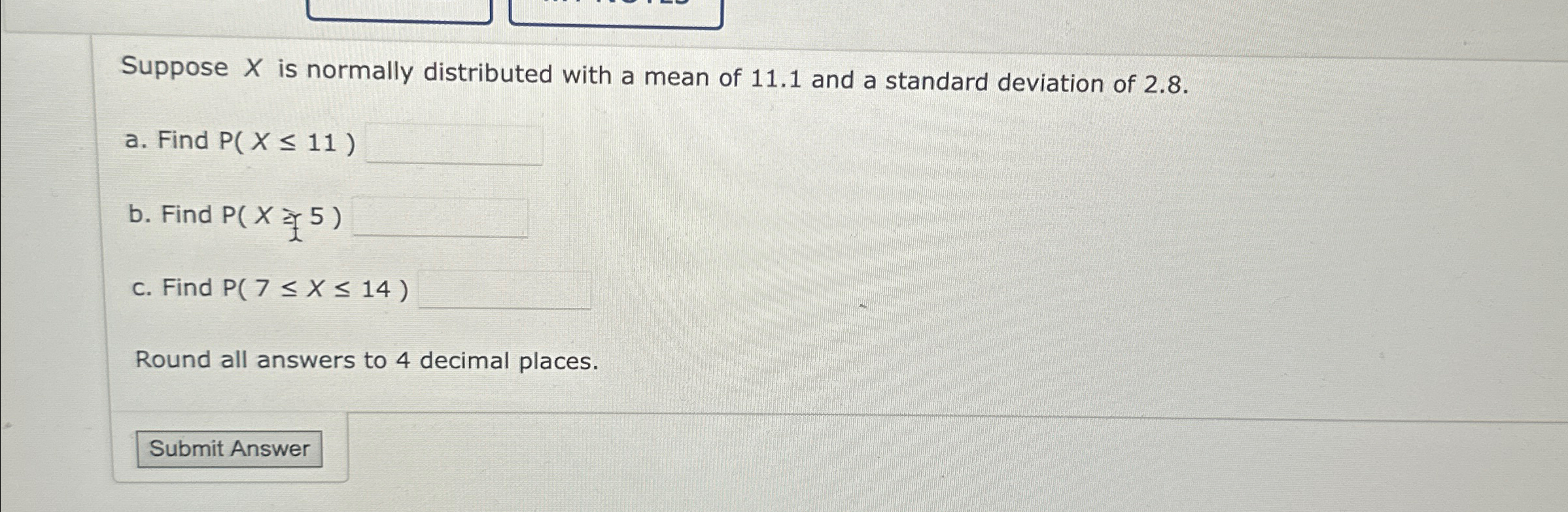Solved Suppose x ﻿is normally distributed with a mean of | Chegg.com
