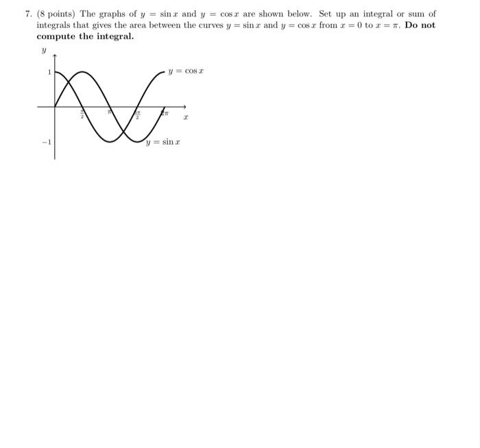 [Solved]: help asap (8 points) The graphs of ( y= sin