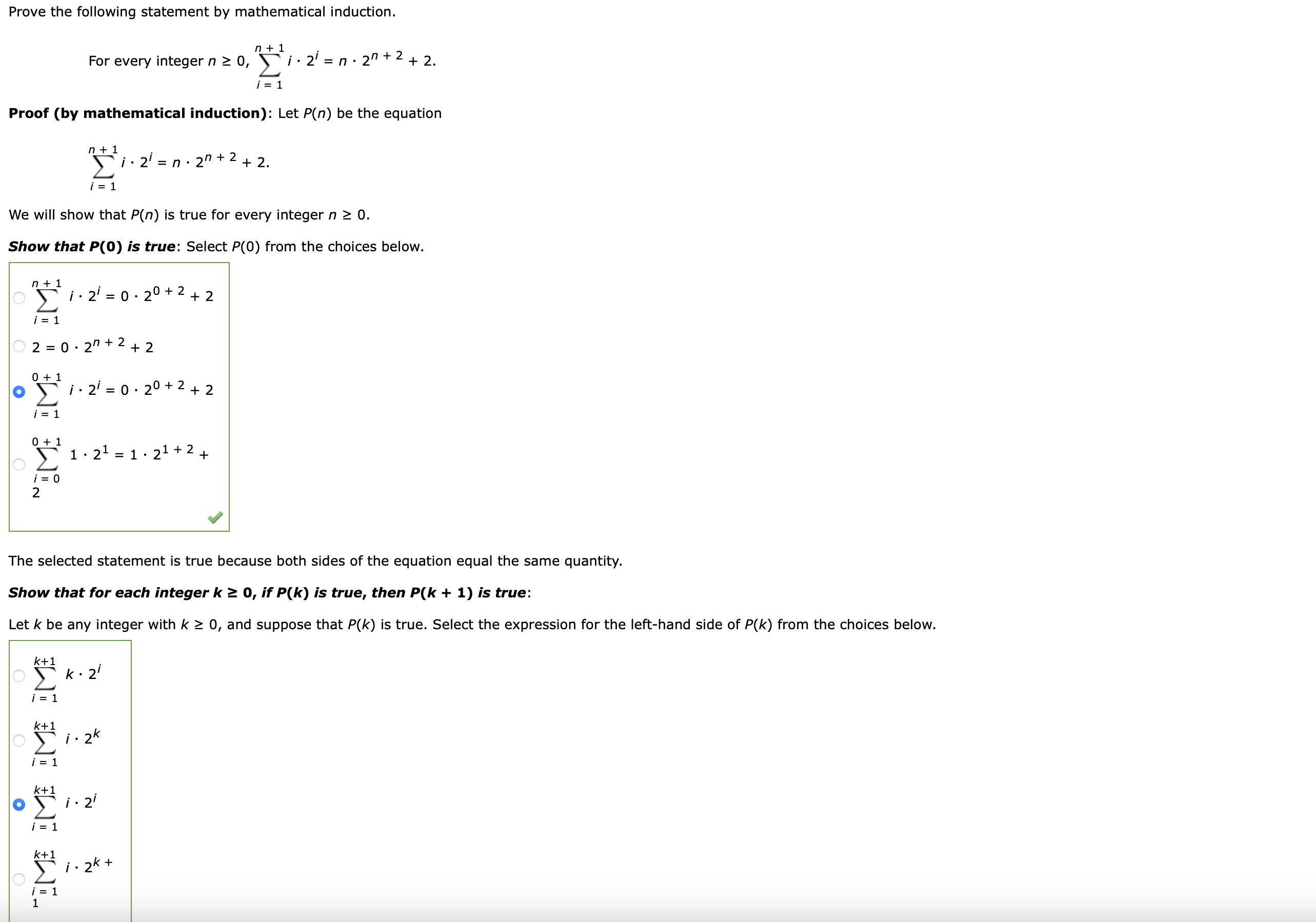 Solved Prove the following statement by mathematical | Chegg.com